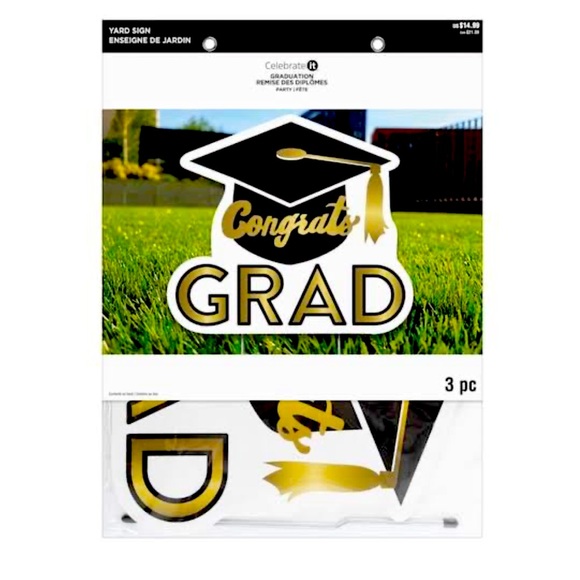 Party Supplies | Congrats Grad Graduation Yard Sign Kit 14in 3pc | Poshmark